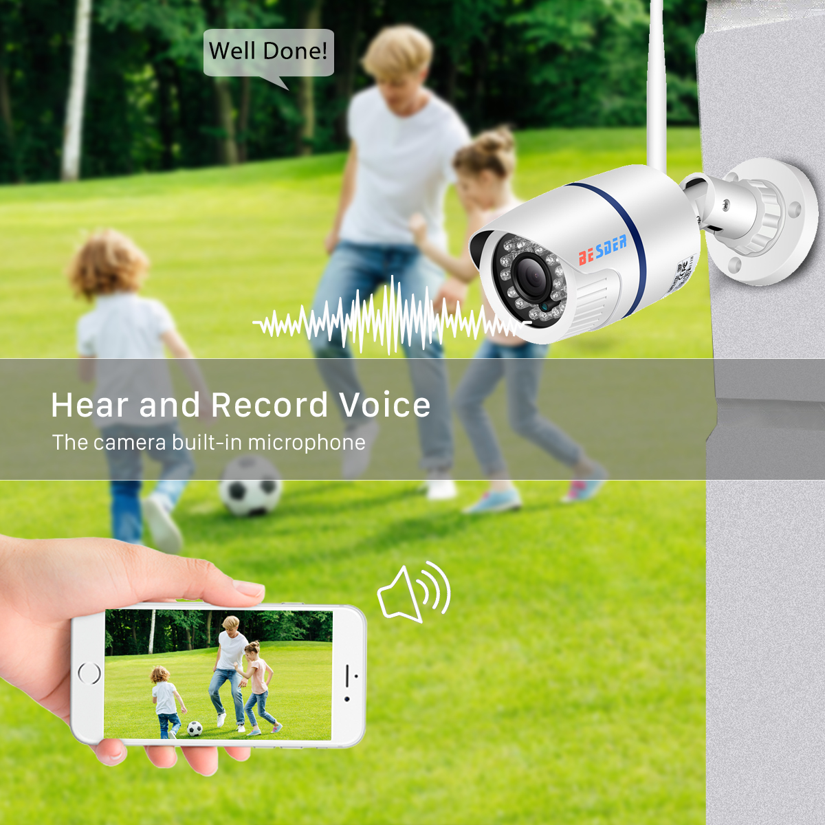 Smart Outdoor Bullet Security Camera IP66 Waterproof Human Detection ...
