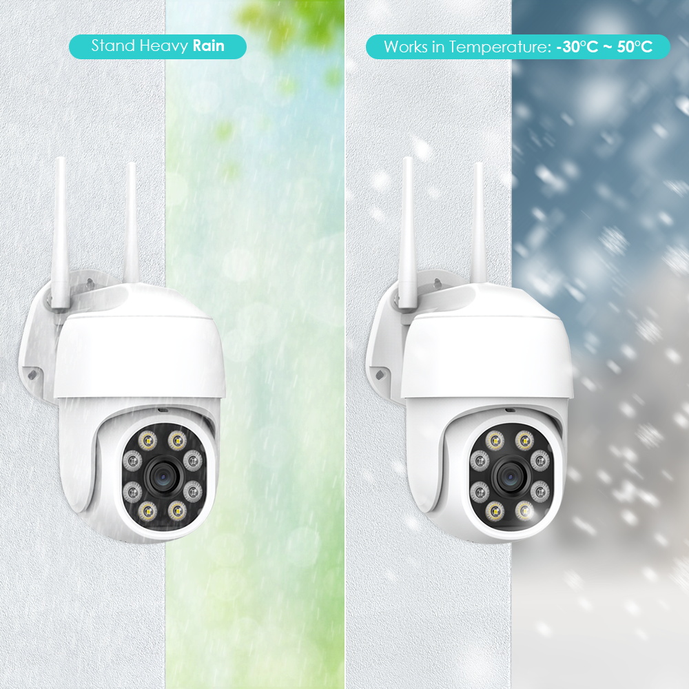 Ultra HD PTZ WiFi Camera AI Human Detection 1080P Outdoor Security IP ...