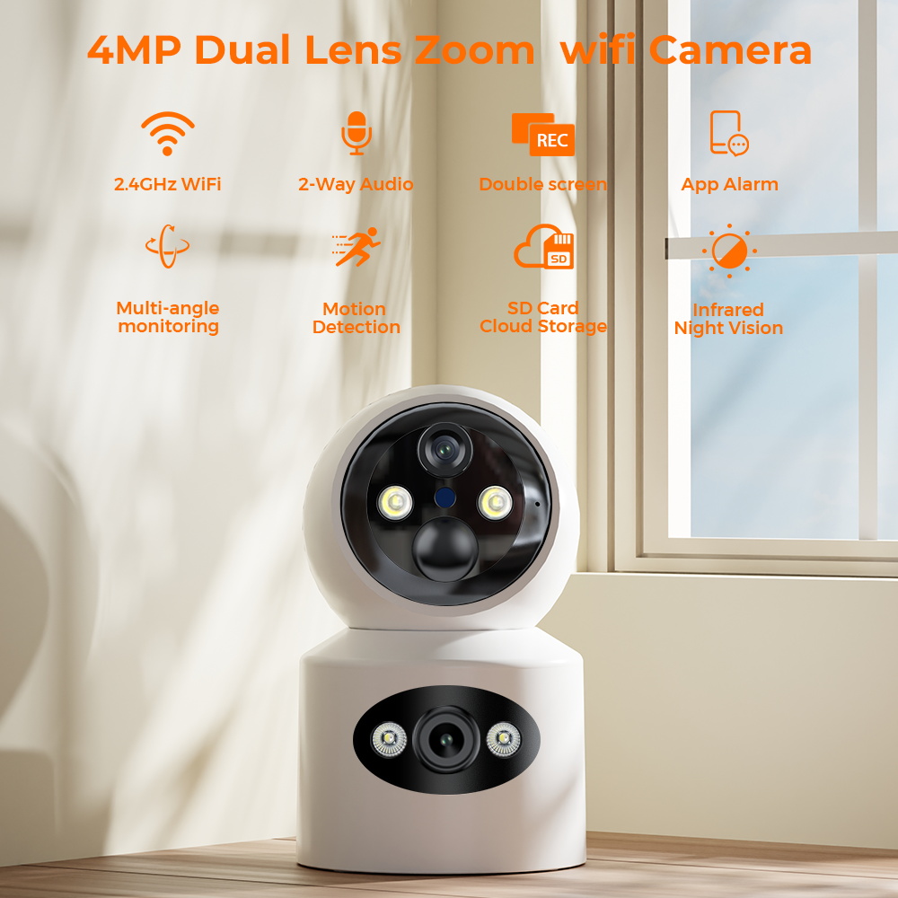 Full HD 4MP Wifi Rechargeable CCTV Camera Indoor Auto Tracking Smart ...