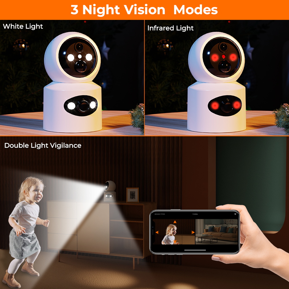 Full HD 4MP Wifi Rechargeable CCTV Camera Indoor Auto Tracking Smart ...